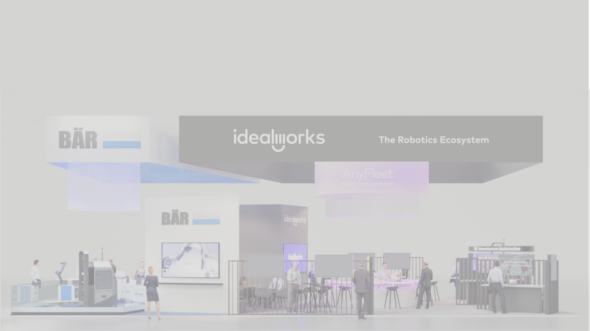 Joint booth concept of idealworks and BÄR Automation at LogiMAT 2025 | Agile Robots SE